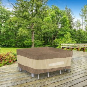 AnyWeather Square Patio Table with Chairs Outdoor Cover, Durable and Waterproof