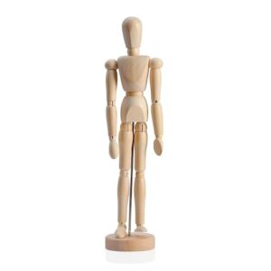 HSOMiD 12'' Artists Wooden Manikin Jointed Mannequin Perfect for Home Decoration/Drawing The Human Figure (A)