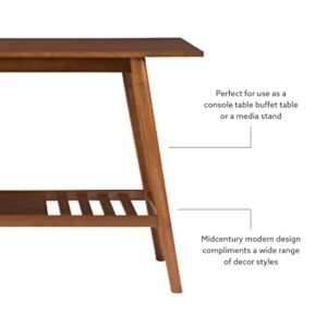 Linon Melissa Mid-Century Walnut Console Table, Medium