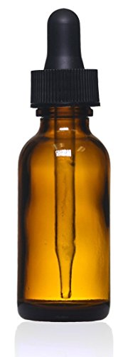 Amber Glass Bottles with Eye Droppers (2 oz, 2 pk) For Essential Oils, Colognes & Perfumes, Blank Labels Included