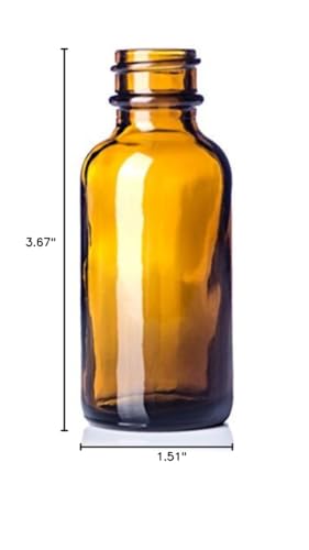 Amber Glass Bottles with Eye Droppers (2 oz, 2 pk) For Essential Oils, Colognes & Perfumes, Blank Labels Included