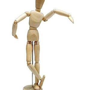 HSOMiD 12'' Artists Wooden Manikin Jointed Mannequin Perfect for Home Decoration/Drawing The Human Figure (A)