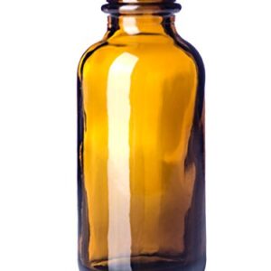 Amber Glass Bottles with Eye Droppers (2 oz, 2 pk) For Essential Oils, Colognes & Perfumes, Blank Labels Included