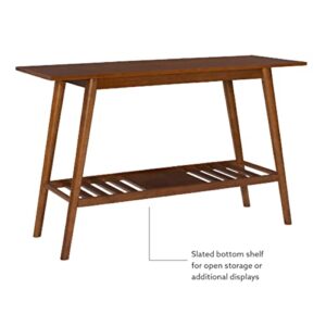 Linon Melissa Mid-Century Walnut Console Table, Medium