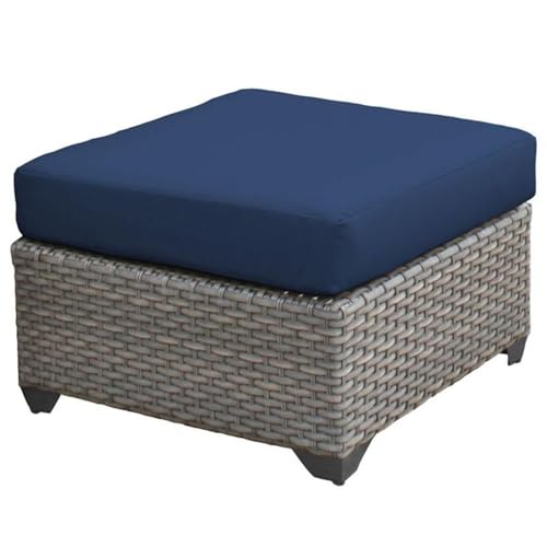 BOWERY HILL Patio Ottoman in Navy