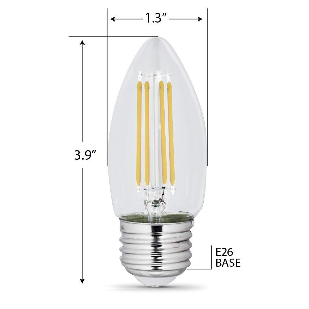 Feit Electric BPETC60/927CA/FIL BPETC60927CAFIL/2/RP Performance led, 3.5"H x 1.7"D, Product Specific, 2 Piece