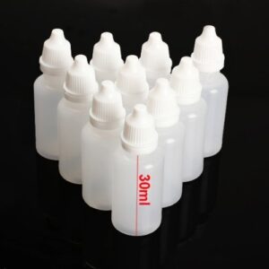 onwon 10 pcs ldpe plastic empty squeezable eye liquid dropper bottles with childproof cap (30ml)