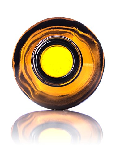 Amber Glass Bottles with Eye Droppers (2 oz, 2 pk) For Essential Oils, Colognes & Perfumes, Blank Labels Included