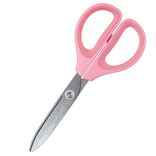 Kokuyo Saxa Scissors, Pink, Standard Blade, Symmetrical Handle for Both Right-Hand and Left-Hand, Japan Import (HASA-280P)