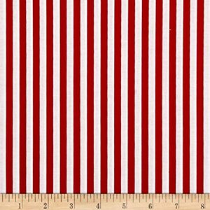 stripe 1/4 inch color red, fabric by the yard