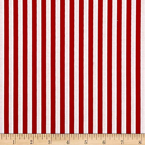 Stripe 1/4 Inch Color Red, Fabric by the Yard