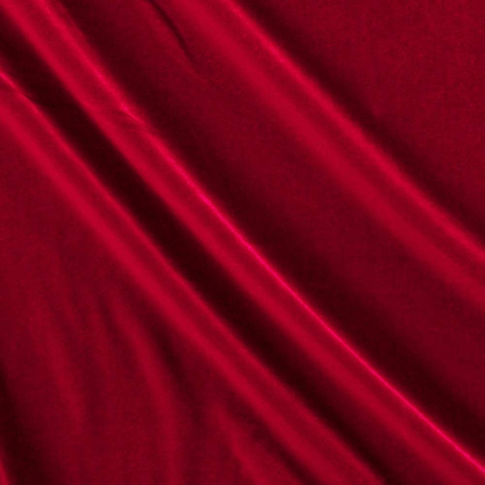 Stretch Velvet Red, Fabric by the Yard