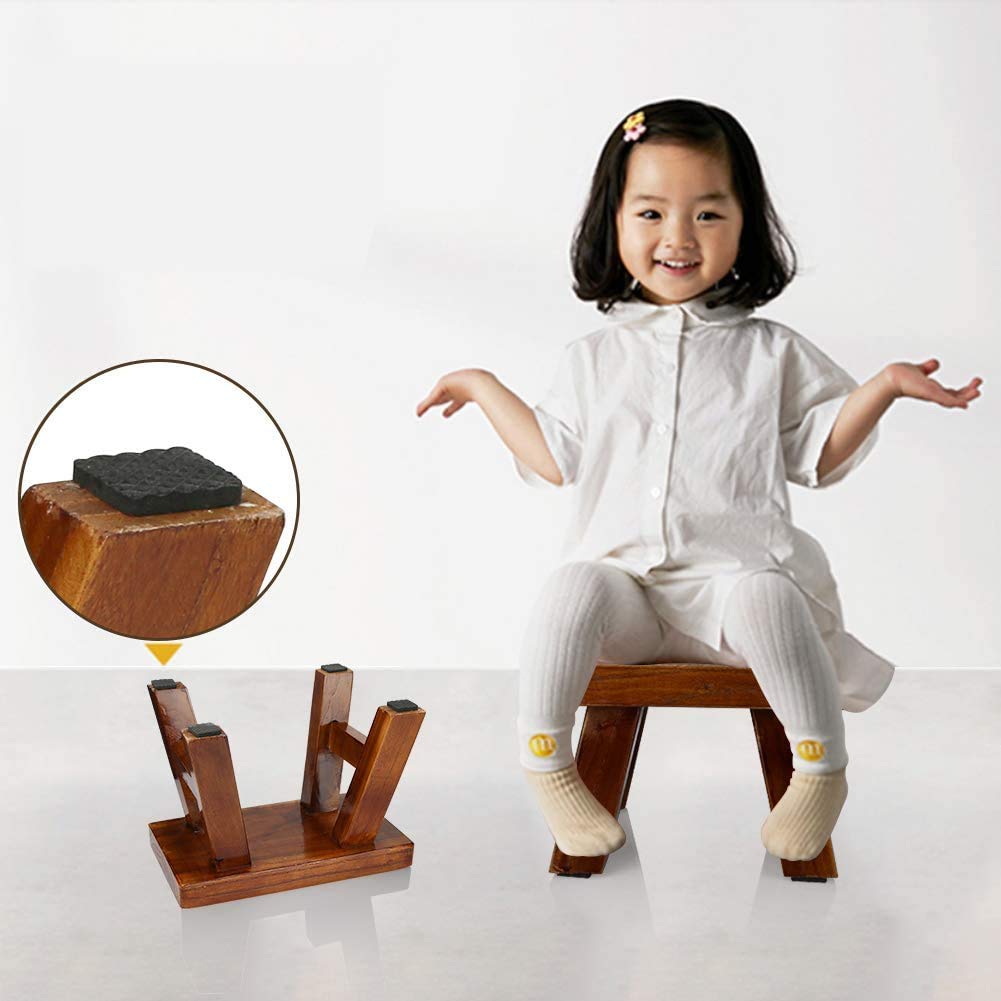 GOLDEN SUN Solid Wood Tiny Step Stool for Kids Foot Stool Plant Stand Waterproof 6 inch