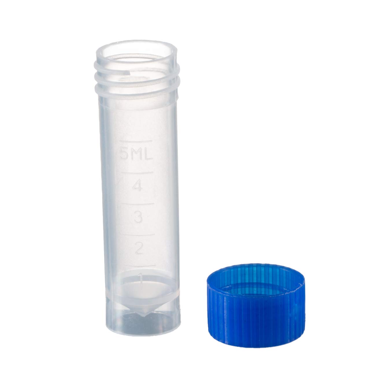 Eowpower 50 Pieces 5 ml Plastic Graduated Vial Sample Bottle Storage Container Tubes with Screw Caps