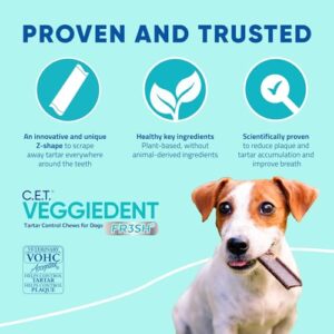 Virbac C.E.T. VEGGIEDENT FR3SH Tartar Control Chews for Dogs, Extra Small, 8 oz (Pack of 1)