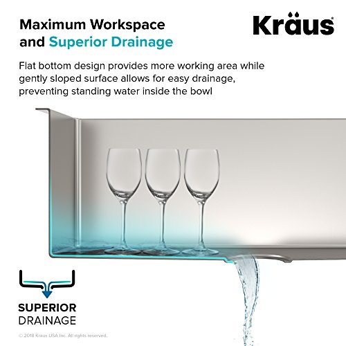 KRAUS 30-inch 16 Gauge Standart PRO Kitchen Sink Combo Set with Matte Black Bolden 18-inch Kitchen Faucet and Soap Dispenser, KHU100-30-1610-53MB