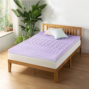 Best Price Mattress Twin Mattress Topper - 3 Inch 5-Zone Memory Foam Bed Topper with Lavender Infused Cooling Mattress Pad, Twin Size