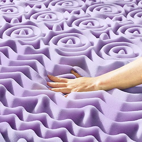 Best Price Mattress Twin Mattress Topper - 3 Inch 5-Zone Memory Foam Bed Topper with Lavender Infused Cooling Mattress Pad, Twin Size