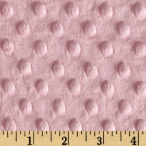 shannon minky cuddle dimple baby pink, fabric by the yard