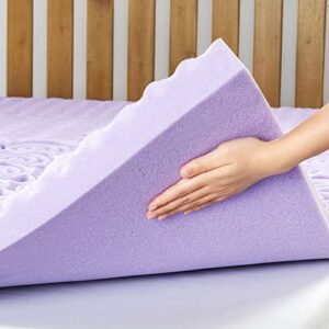 Best Price Mattress Twin Mattress Topper - 3 Inch 5-Zone Memory Foam Bed Topper with Lavender Infused Cooling Mattress Pad, Twin Size