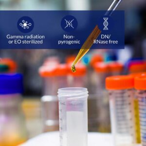 Membrane Solutions Conical Centrifuge Tubes 50mL, 25 Pack Sterile Plastic Test Tubes with Screw Caps, Polypropylene Container with Graduated and Write-on Spot, Non-Pyrogenic, DN/RNase Free