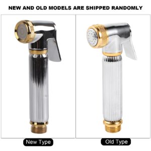 Handheld Bidet Sprayer, Bathroom Brass Shattaf Cloth Diaper Sprayer Toilet Spray Shower Head, Handheld Toilet Water Sprayer with Sprayer Function