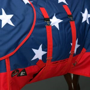 American Flag 72 in HILASON 1200D Waterproof Winter Horse Blanket Neck Cover Belly Wrap | Horse Blanket | Horse