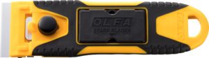 olfa 40mm mini razor scraper (gsr-2) - stainless steel razor blade scraper tool w/ 6 blades & reinforced handle for glass, paint, floors, replacement blades: olfa 40mm gsb-2s/6b & 120mm gsb-1s blades