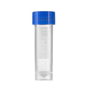 Eowpower 50 Pieces 5 ml Plastic Graduated Vial Sample Bottle Storage Container Tubes with Screw Caps