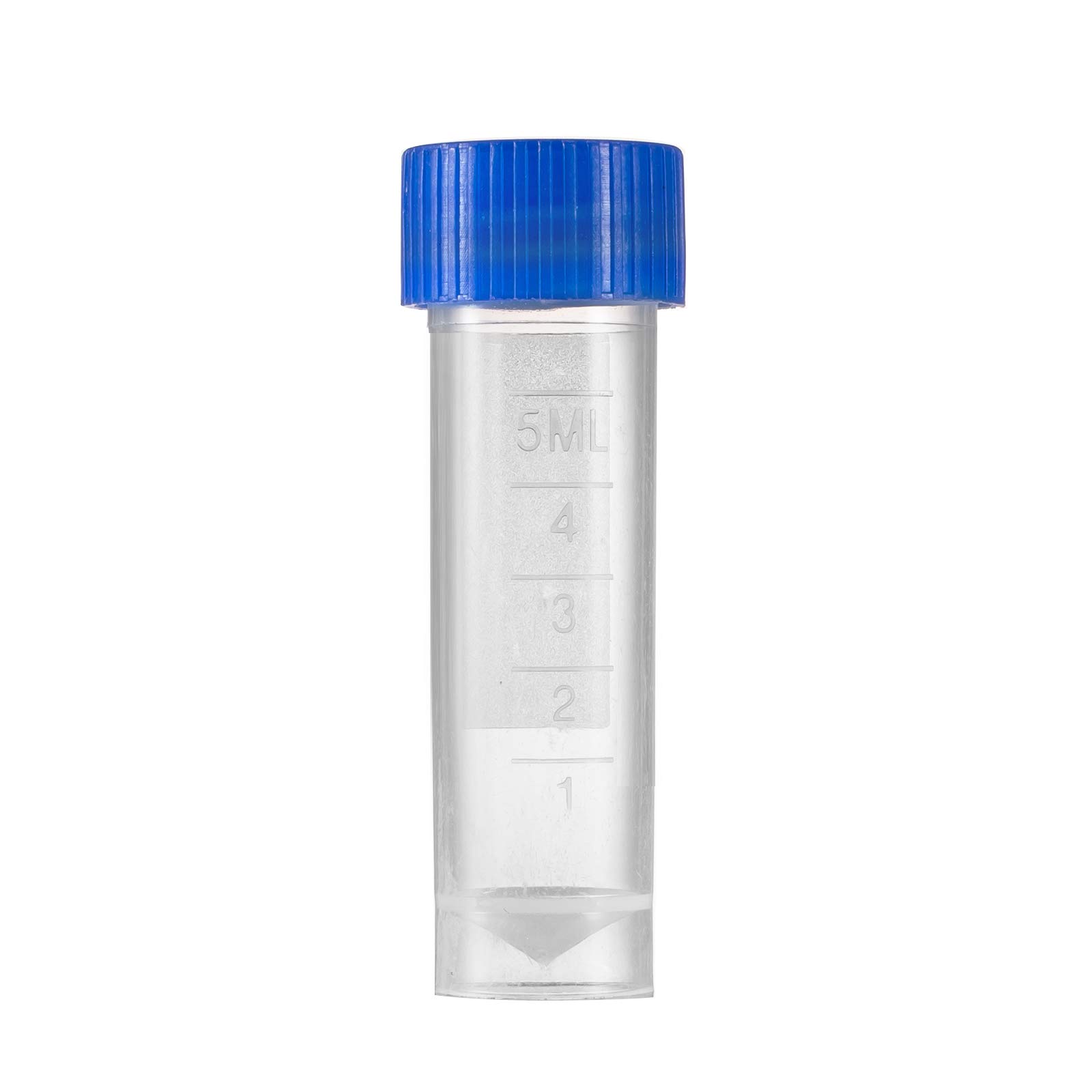 Eowpower 50 Pieces 5 ml Plastic Graduated Vial Sample Bottle Storage Container Tubes with Screw Caps