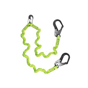 safewaze fs596-alu 6' dual-leg low-profile energy absorbing lanyard w/aluminum rebar