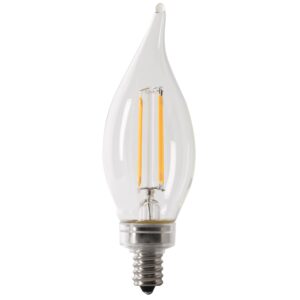 Feit Electric Candelabra LED Light Bulbs, Dimmable, 40W Equivalent, E12 Base, 5000K Daylight White, Vintage B10 Filament Candle Light Bulb for Chandelier, BPCFC40950CAFIL/4/RP, 4 Pack