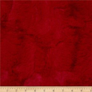 shannon minky luxe cuddle hide cardinal, fabric by the yard