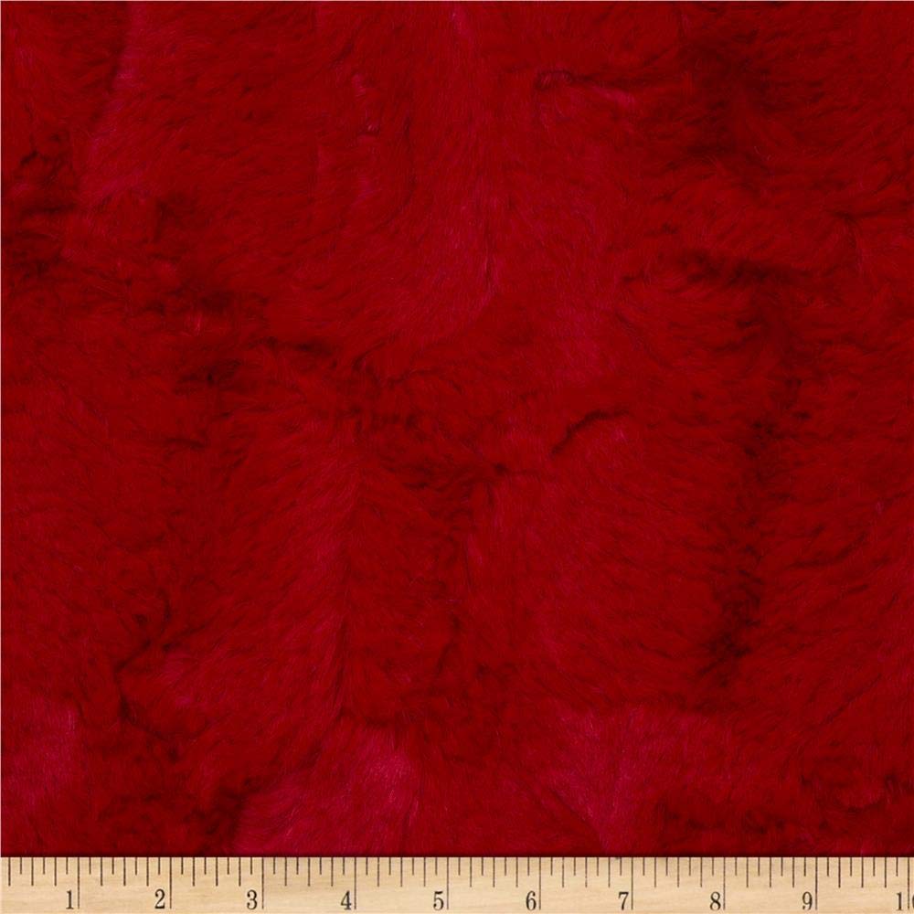 Shannon Minky Luxe Cuddle Hide Cardinal, Fabric by the Yard