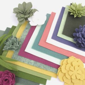 15 Succulent Colors 9x12 inches Merino Wool Blend Felt Sheets Collection - OTR felt