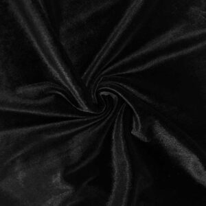 stretch velvet black, fabric by the yard