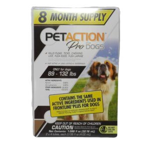 Pet Action Plus for Dogs, 8 Doses - 88 to 132 lbs.