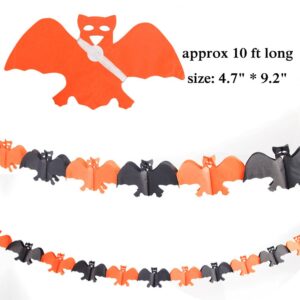 Artfen 5 Pcs Halloween Paper Garlands Bunting Banners Flags Door Wall Window Hanging Decoration Ornaments Home Office Hotel Party Scene Decoration Supplies