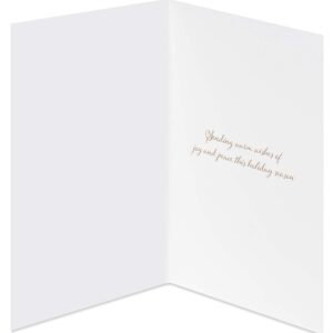 Papyrus Holiday Cards Boxed with Envelopes, Warm Wishes, Gold Reindeer (12-Count)