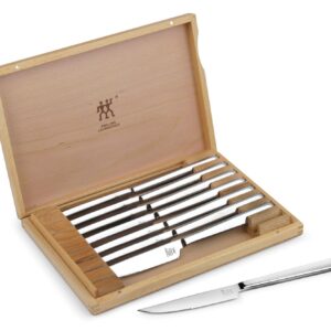 Zwilling J.A. Henckels Stainless Steel Steak Knife Set with Wood Presentation Box