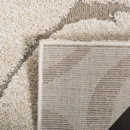 SAFAVIEH Laguna Shag Collection Area Rug - 8' x 10', Cream & Beige, Non-Shedding & Easy Care, 1-inch Thick Ideal for High Traffic Areas in Living Room, Bedroom (SGL455-1113)