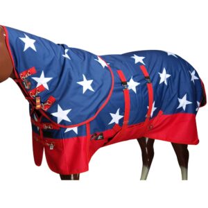 american flag 72 in hilason 1200d waterproof winter horse blanket neck cover belly wrap | horse blanket | horse