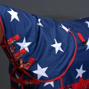 American Flag 72 in HILASON 1200D Waterproof Winter Horse Blanket Neck Cover Belly Wrap | Horse Blanket | Horse