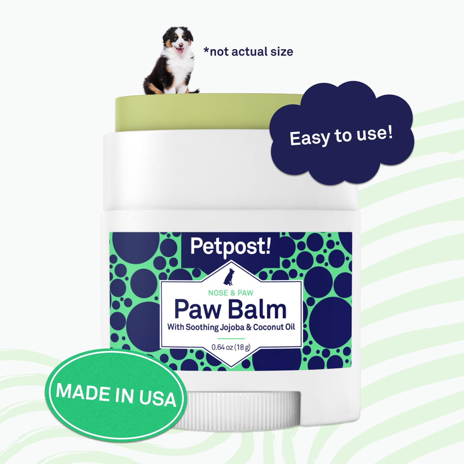 Petpost | Paw Balm for Dogs - Nourishing Cream Soothes Itchy, Dry Dog Paws with Moisturizing Ingredients - Organic Coconut Oil, Jojoba Oil, and Shea Butter 0.64 oz.