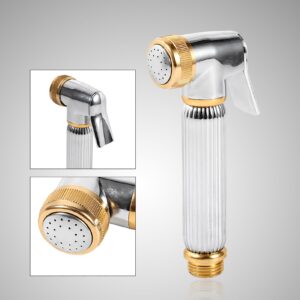 Handheld Bidet Sprayer, Bathroom Brass Shattaf Cloth Diaper Sprayer Toilet Spray Shower Head, Handheld Toilet Water Sprayer with Sprayer Function