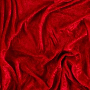 Stretch Panne Velvet Velour Red, Fabric by the Yard