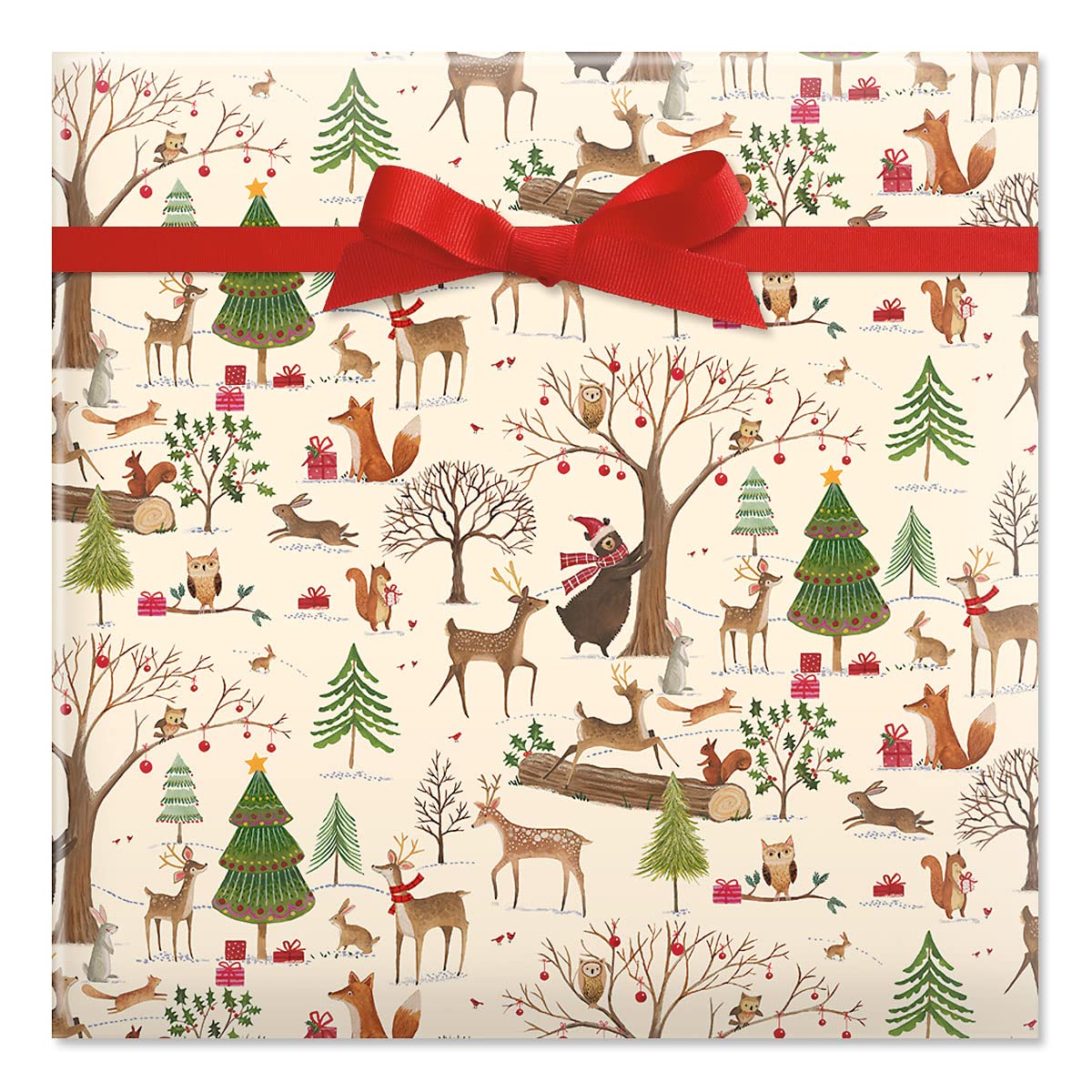 Current Christmas Woods Rolled Wrapping Paper - Premium Jumbo 23-Inch x 32-Foot Gift Wrap Roll, 61 Square Feet Total