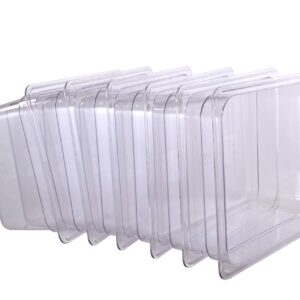 EASYROSE 6-Pack Food Pan Half Size Clear Polycarbonate Food Pans 4" Deep Commercial Hotel Pans for Party, Restaurant, Hotel