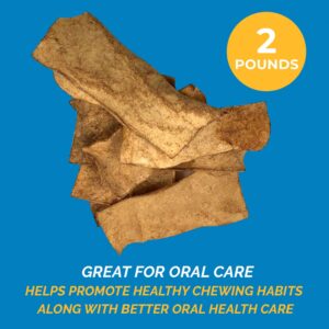 123 Treats Natural Rawhide Chips Smoked Flavor – (5 Pounds) Natural Beef Rawhide Chips for Dogs, Long-Lasting Chews for Dogs, Helps to Promote Dental Health, Rawhide Chews for Medium to Large Dogs