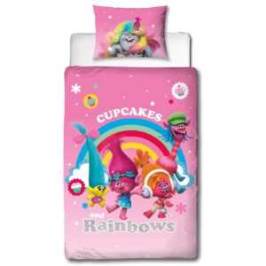 Trolls Dreams UK Single/US Twin Duvet Cover and Pillowcase Set